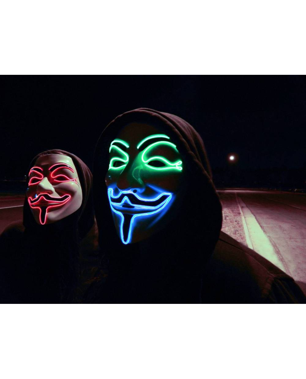 Masque Lumineux Guy Fawkes Anonymous