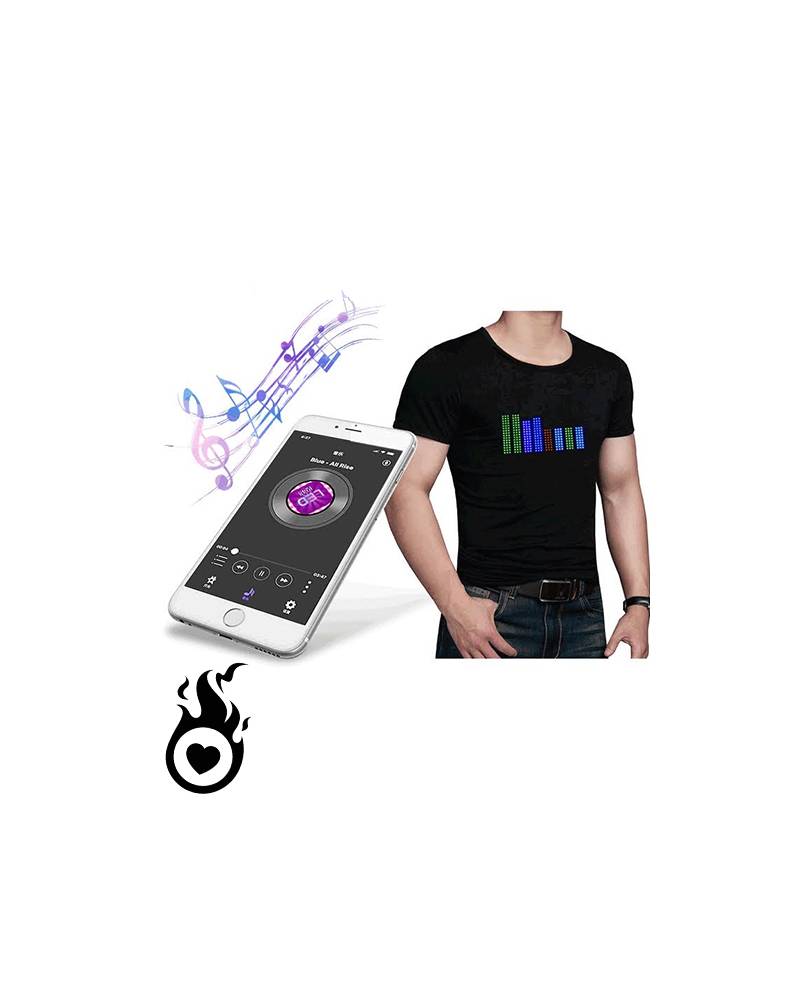 Customizable LED T-Shirt - Heart JacKing